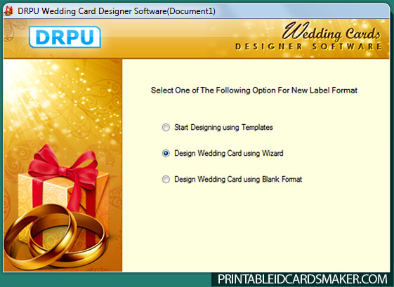 Wedding Cards Maker Software designs colorful marriage invitation card